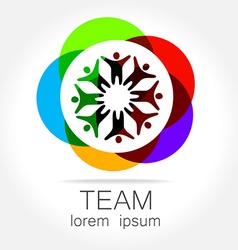 Circle group teamwork abstract logo Royalty Free Vector Image - VectorStock