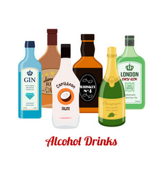 Alcohol borders Royalty Free Vector Image - VectorStock