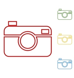 Digital camera working with diagrams Royalty Free Vector