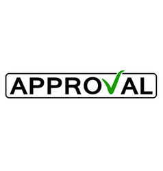 Approval symbol check mark in a circle drawn hand Vector Image