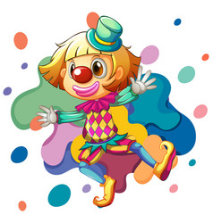 Clown blows bubbles Royalty Free Vector Image - VectorStock