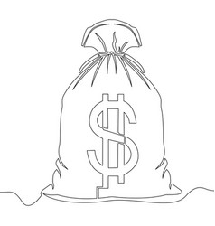 Money bag with dollar sign Royalty Free Vector Image