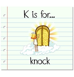 Flashcard letter k is for keyboard Royalty Free Vector Image