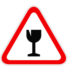 Breakable or fragile material packaging symbol Vector Image