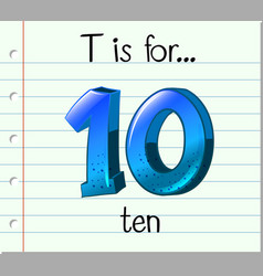 Flashcard letter t is for table Royalty Free Vector Image