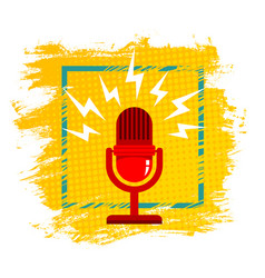 Retro microphone Royalty Free Vector Image - VectorStock