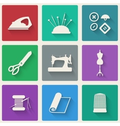 Sewing emblems set Royalty Free Vector Image - VectorStock