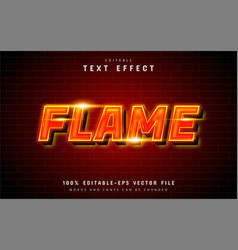 Tattoo fire font flame alphabet fiery letters Vector Image