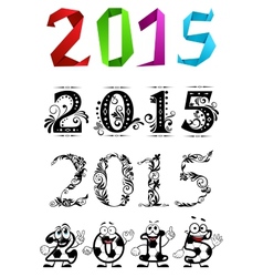 Vintage numbers set Royalty Free Vector Image - VectorStock