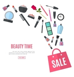 Glamorous make-up icons set Royalty Free Vector Image
