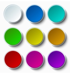 Big set of different colored buttons trendy modern