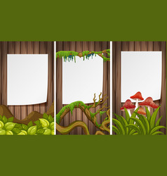 Three paper template with happy kids Royalty Free Vector