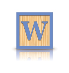 Wooden cube with letters abc Royalty Free Vector Image