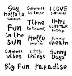 Mega set of 60 hand written lettering positive Vector Image