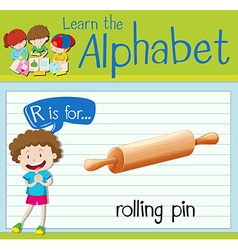 Flashcard alphabet r is for reef Royalty Free Vector Image