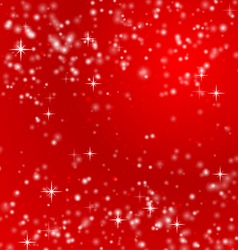 Snowy red background with falling snowflakes Vector Image