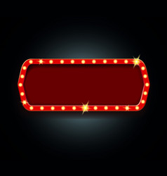 Shining retro light banner Royalty Free Vector Image