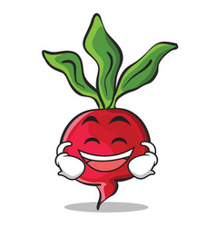 Smile face radish character cartoon collection Vector Image