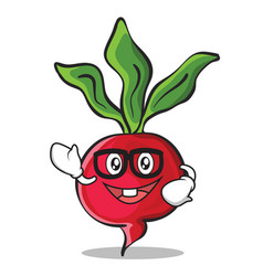 Smile face radish character cartoon collection Vector Image