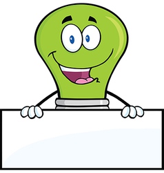 Light bulb holding a sign Royalty Free Vector Image