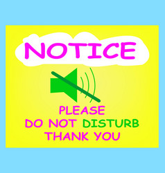 Do not knock sign Royalty Free Vector Image - VectorStock