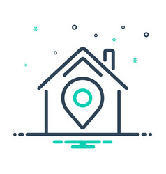 Route with location minimal flat on white Vector Image