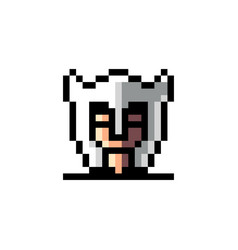 Rib cage pixel art bones anatomy 8 bit pixelate Vector Image