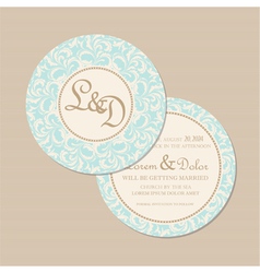 Round invitation green Royalty Free Vector Image