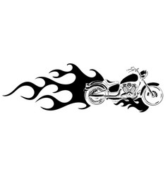 Burning motorcycle symbol Royalty Free Vector Image