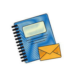 Kawaii notebook icon Royalty Free Vector Image