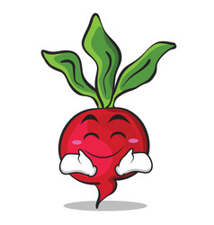 Smile face radish character cartoon collection Vector Image