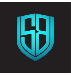 Bs logo monogram with emblem shield style design Vector Image