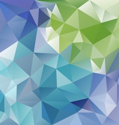 Blue green emerald polygon triangular pattern Vector Image