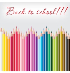 Back to school background with leaves and pencils Vector Image