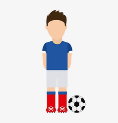 Cartoon french man in beret and grey jacket Vector Image