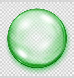 Transparent green sphere with shadow Royalty Free Vector