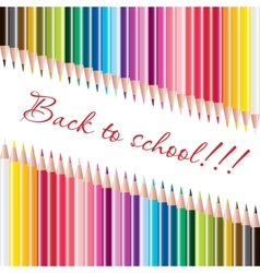Back to school background with leaves and pencils Vector Image