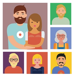 Cartoon basic geometric shapes characters Vector Image