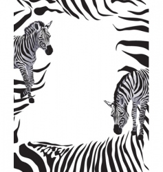 Wordcard template for word zebra Royalty Free Vector Image