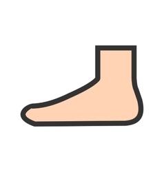 Human foot cartoon isolated Royalty Free Vector Image