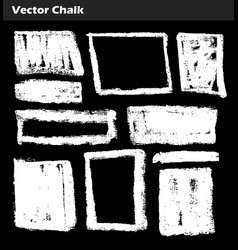 Chalk rectangle frames set hand drawn pencil Vector Image