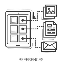 References line icons Royalty Free Vector Image