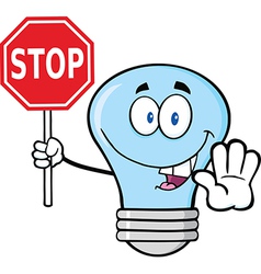 Light bulb holding a sign Royalty Free Vector Image