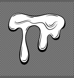 Dripping liquid outline contoured Royalty Free Vector Image