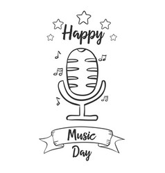 Happy world music day celebration Royalty Free Vector Image