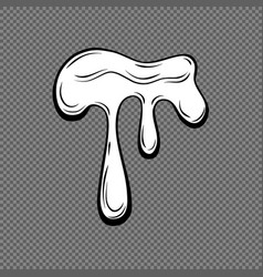 Dripping liquid outline contoured Royalty Free Vector Image