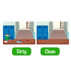 Opposite adjectives with blunt and sharp Vector Image