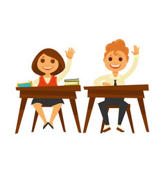 Cartoon children are learning Royalty Free Vector Image