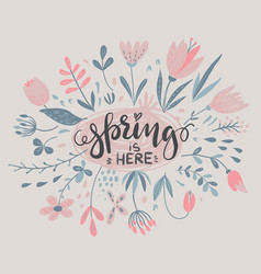 Hydrangea spring composition Royalty Free Vector Image