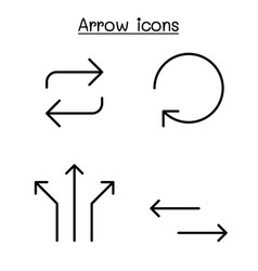 Process data analysis icon set in thin line style Vector Image
